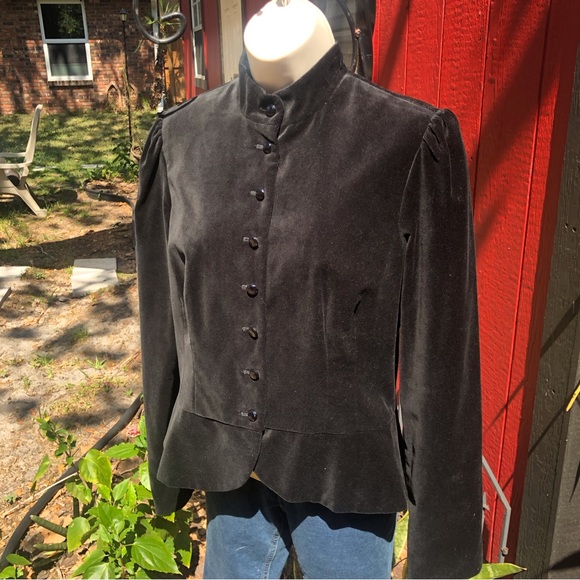 Chaps | Jackets & Coats | Chaps Denim Black Velour Jacket | Poshmark